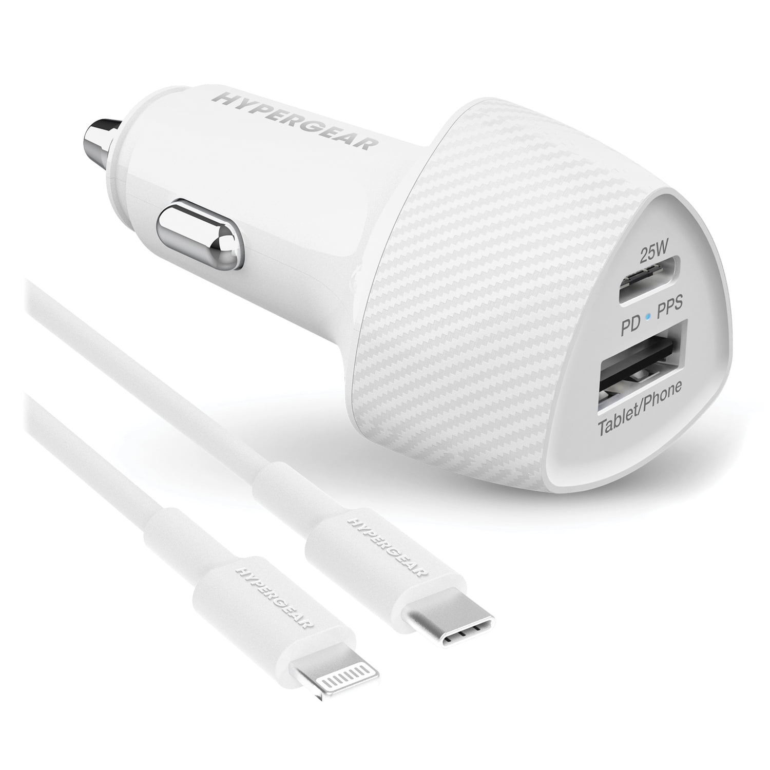 HyperGear SpeedBoost 25W PD Lightning Car Kit w Fast-Charging Tech ...