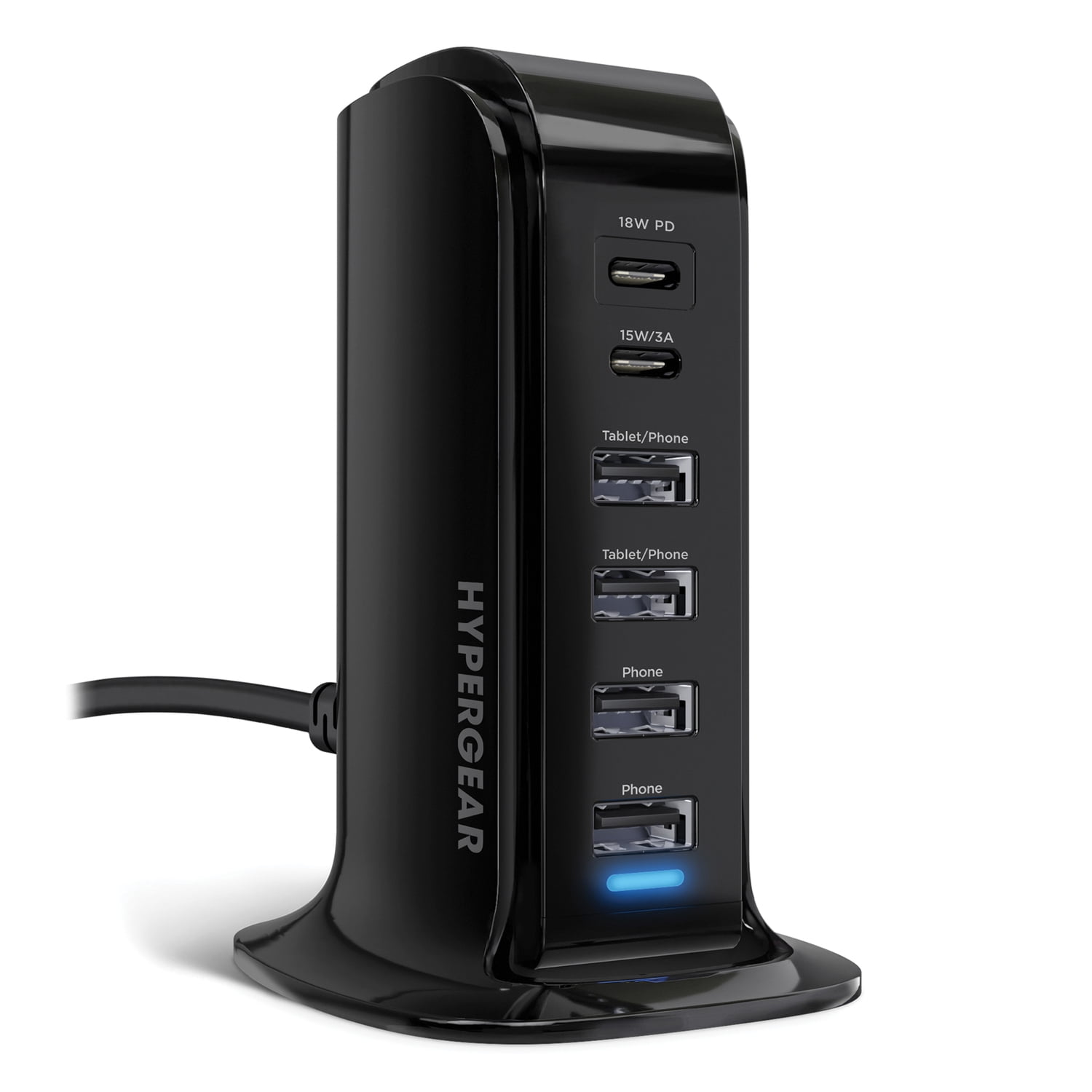 HyperGear 15644 Power Tower 42-Watt 6-USB Charging Station - Walmart.com