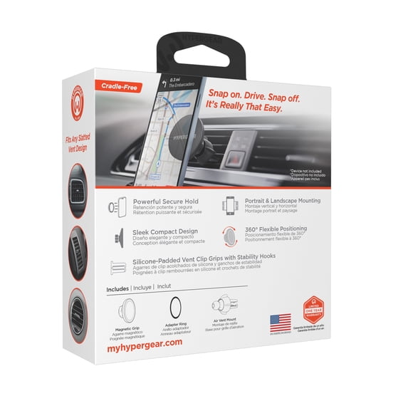 HyperGear Mag Grip MagSafe Vent Mount, Black, 15982 - Walmart.com