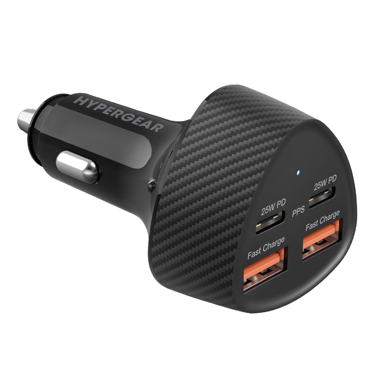 HyperGear SpeedBoost 50-Watt Quad PD Car Charger, Black, 15785 ...