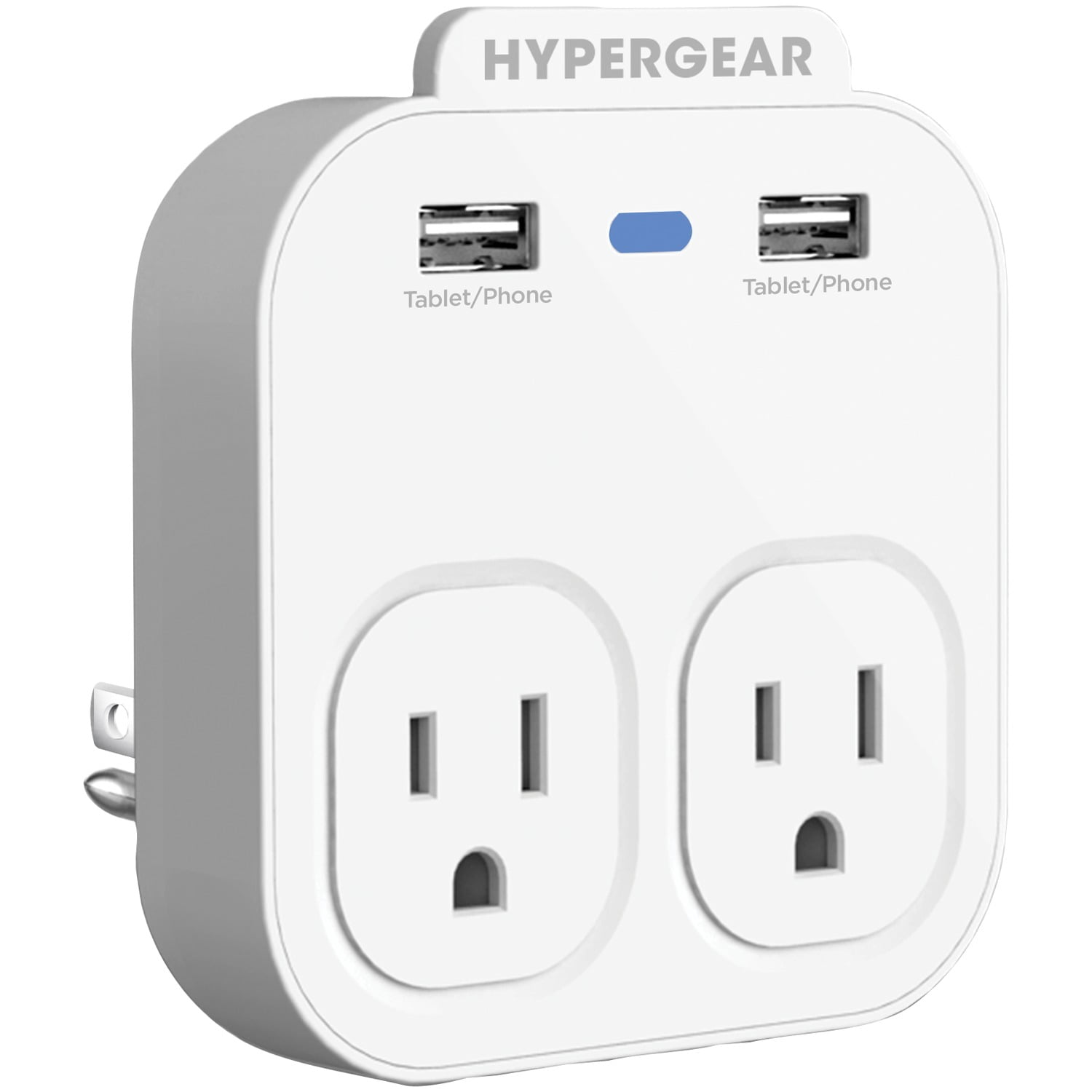 HyperGear Wall Adapter Power Strip White (13623-HYP) - Walmart.com