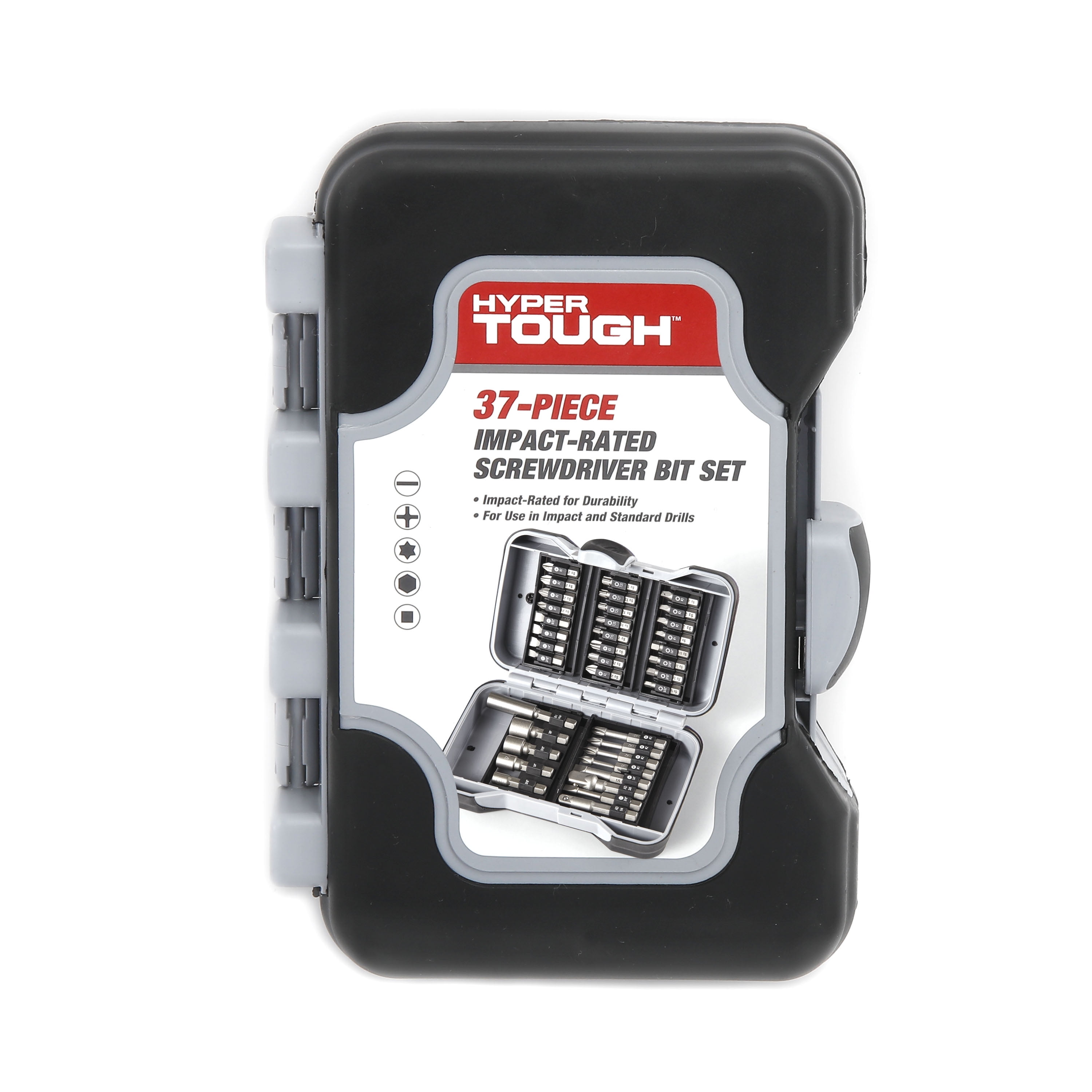 HyperTough 37-Piece Impact-Rated Screwdriver Bit Set, Model 5353 ...