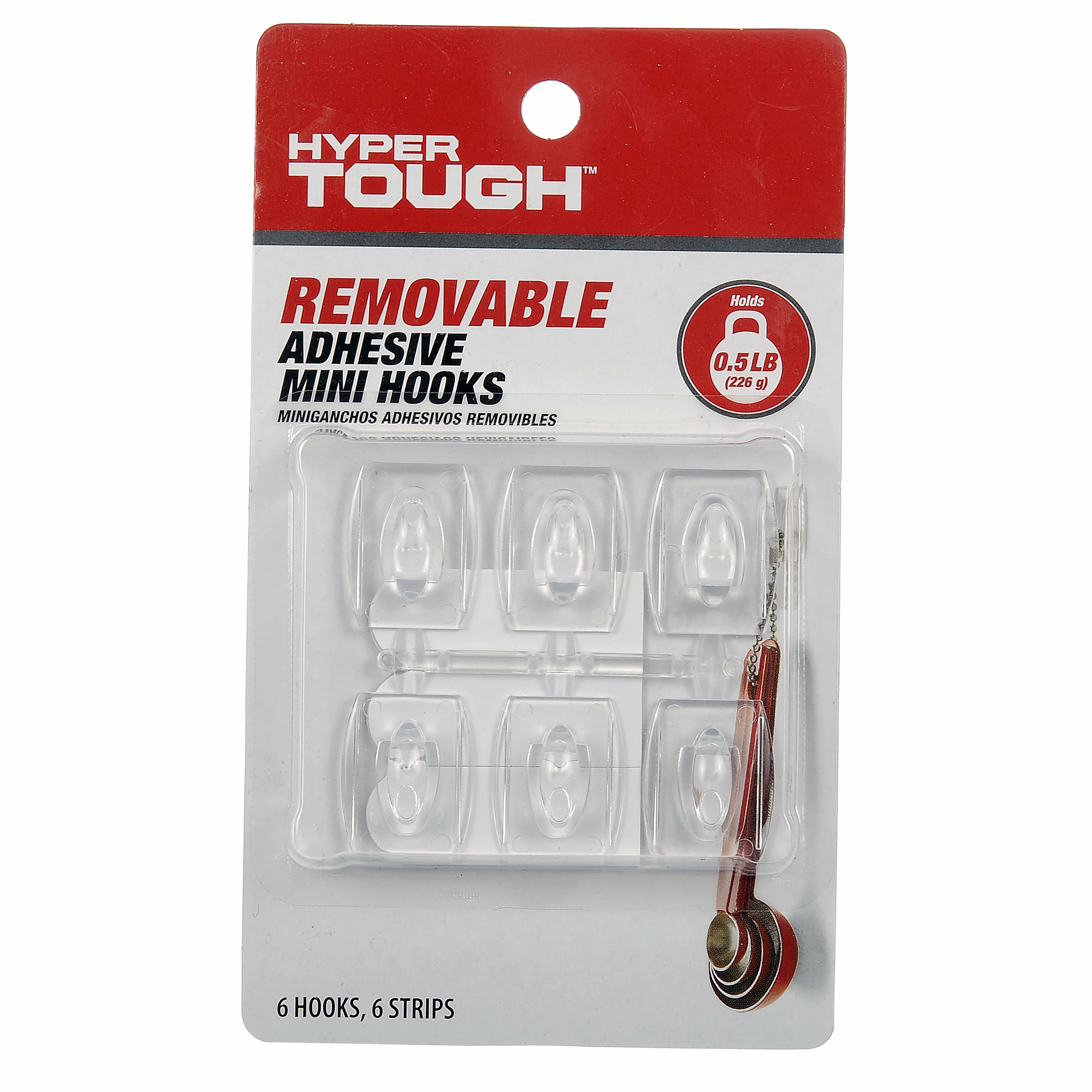Command Clear Hooks, Medium, 6 Hooks, 12 Strips/Pack - Walmart.com