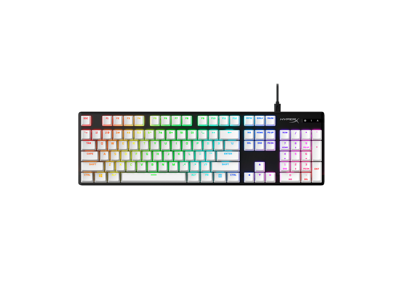 HyperX Full key Set Keycaps - PBT (White) - Walmart.com