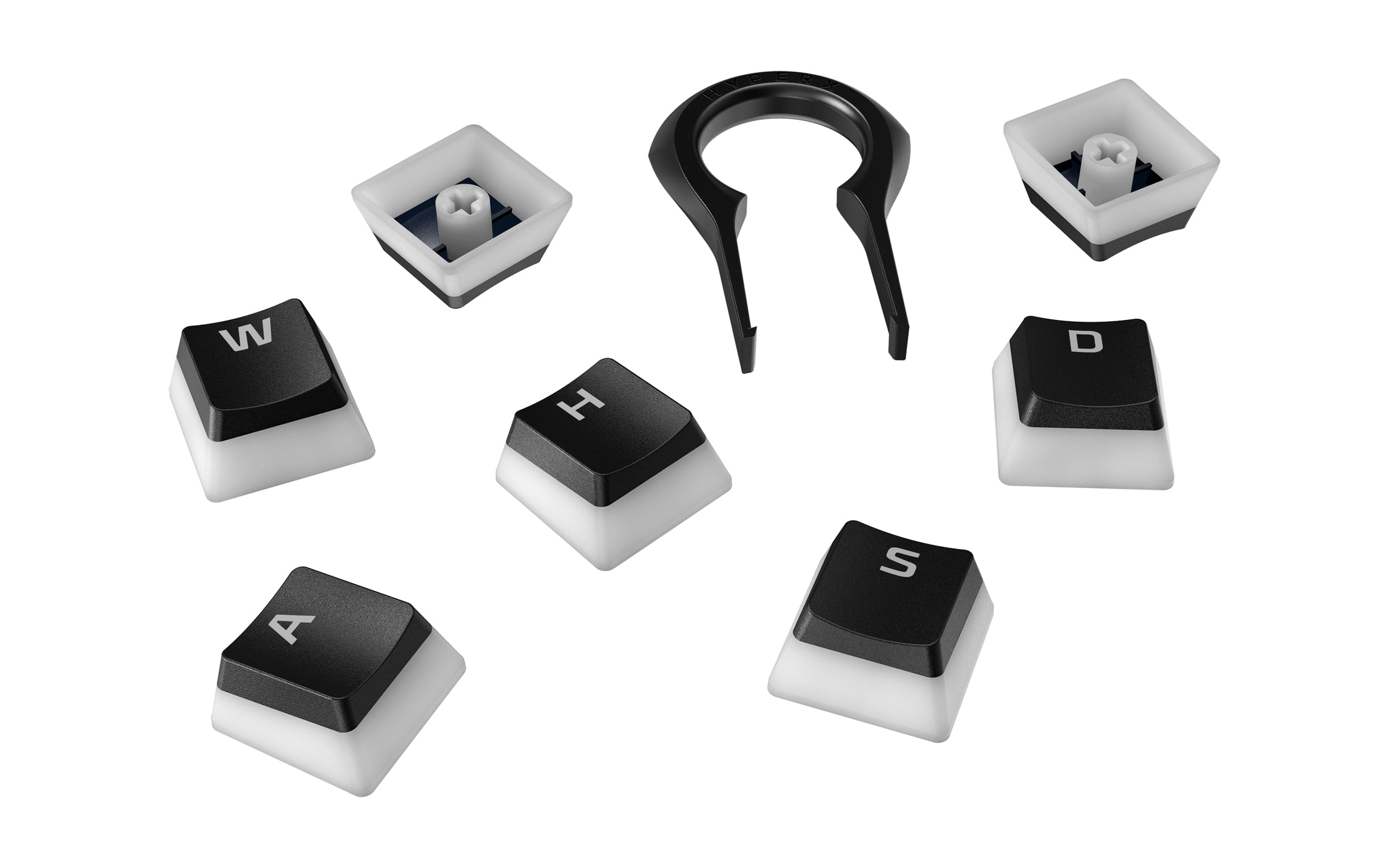 HyperX Pudding Keycaps - Full Key Set - PBT - English (US) Layout - 104 ...
