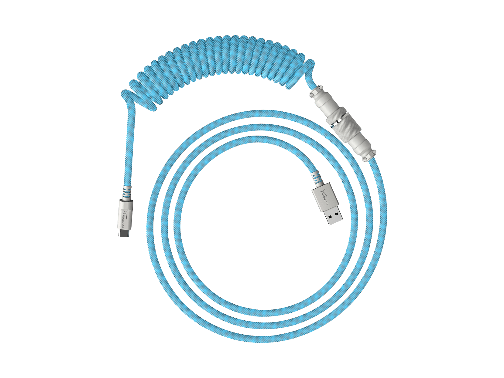 HyperX USB-C Coiled Cable Light Blue-White - Walmart.com
