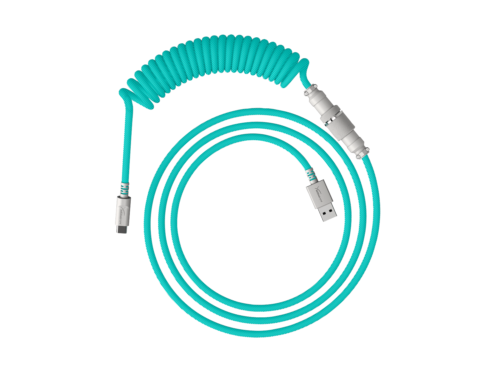HyperX USB-C Coiled Cable Light Green-White - Walmart.com