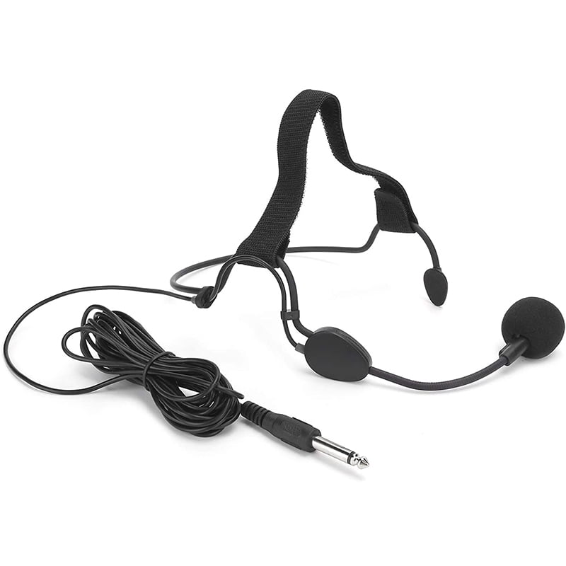 Hypercardioid Dynamic Headset Microphone with 6.35MM Connector Headworn ...