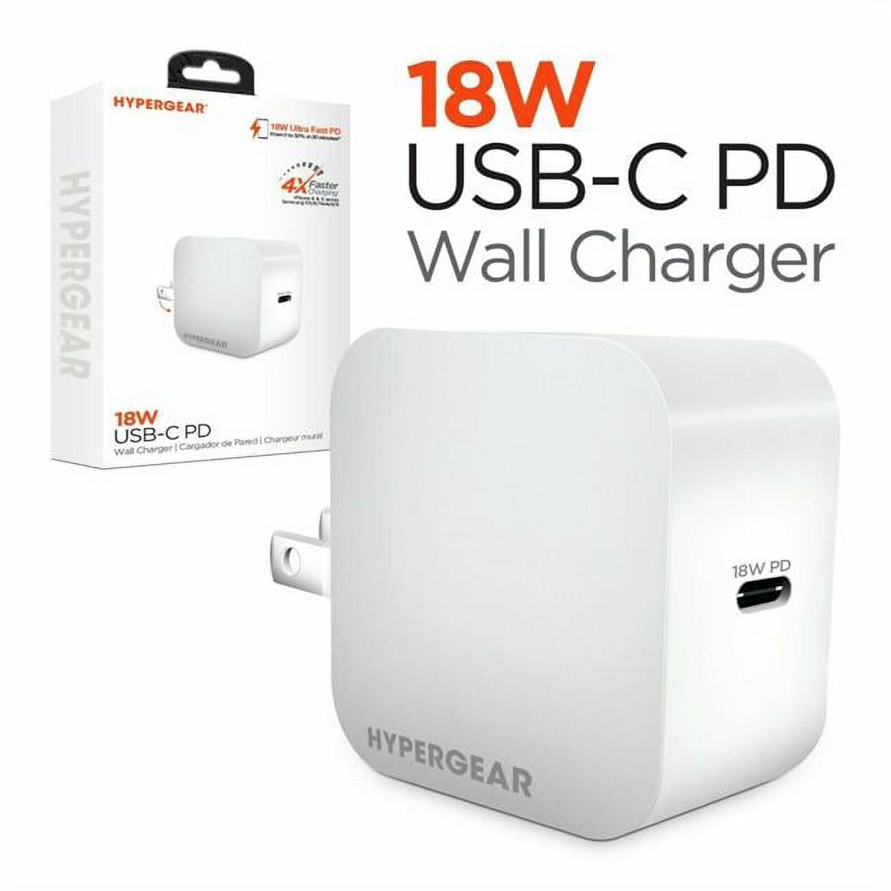 Hypercel 14723-HYP HyperGear 18W USB-C PD Wall Charger with ...