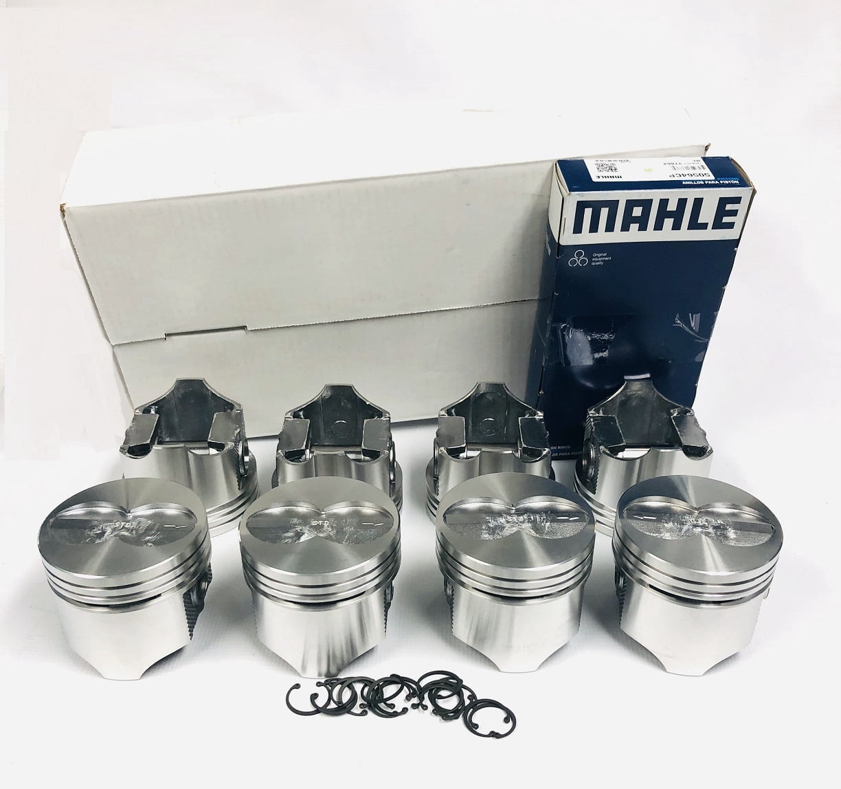 Hypereutectic Flat Top Pistons & Moly Rings Kit compatible with 1968-76 ...