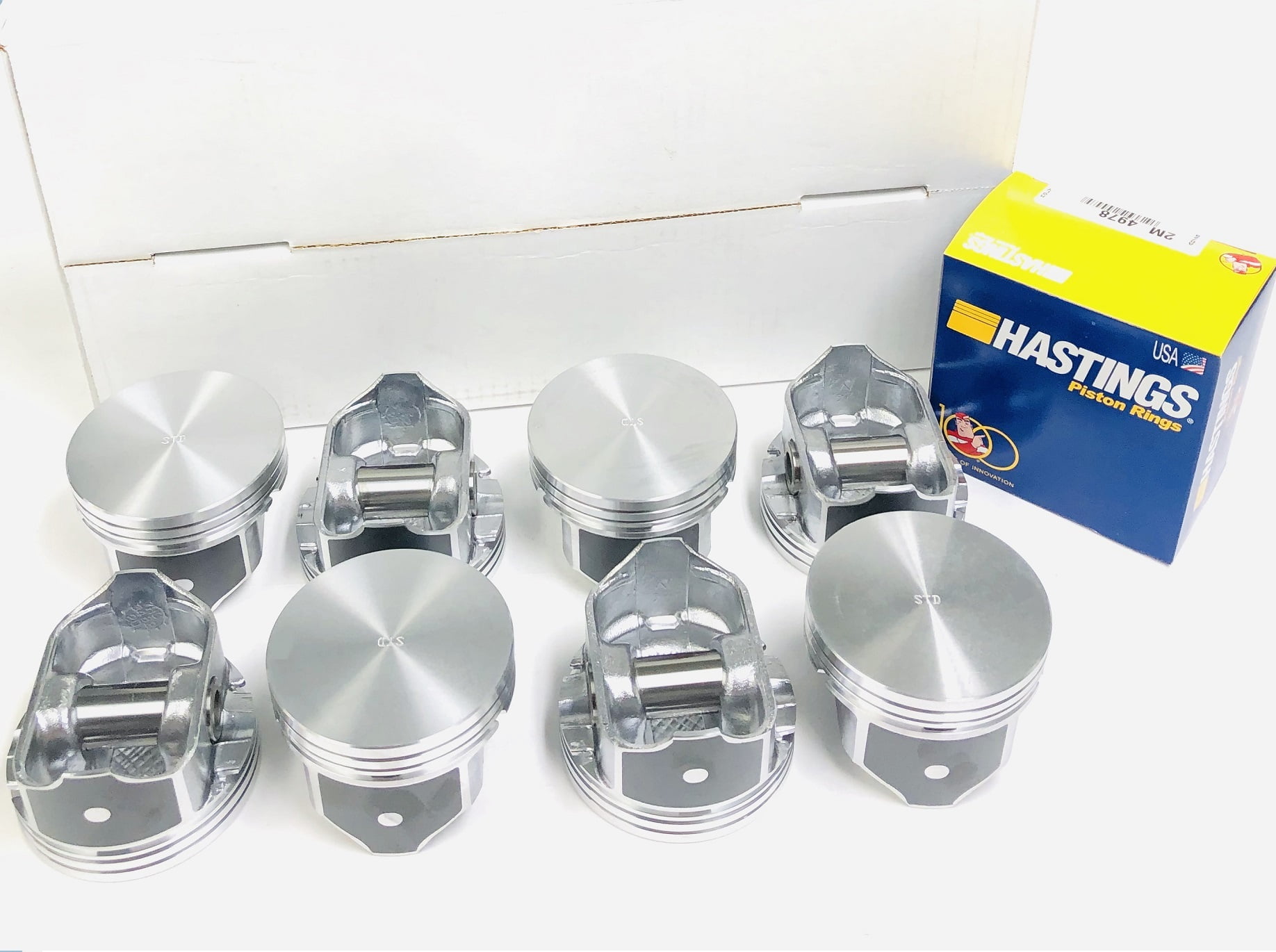 Hypereutectic Flat Top Pistons & Ring compatible with 2002-08 GM ...