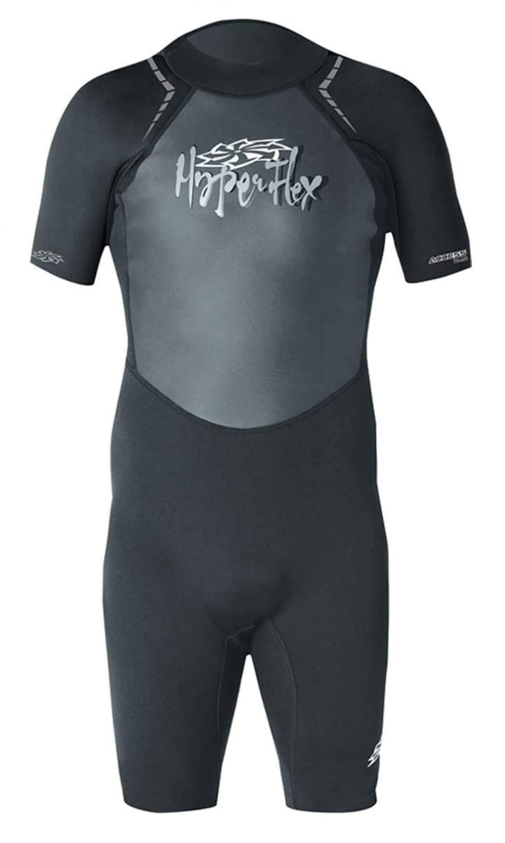 Hyperflex Men's Access 2.5mm Shorty Wetsuit, Back Zip - Black / Black - Walmart.com