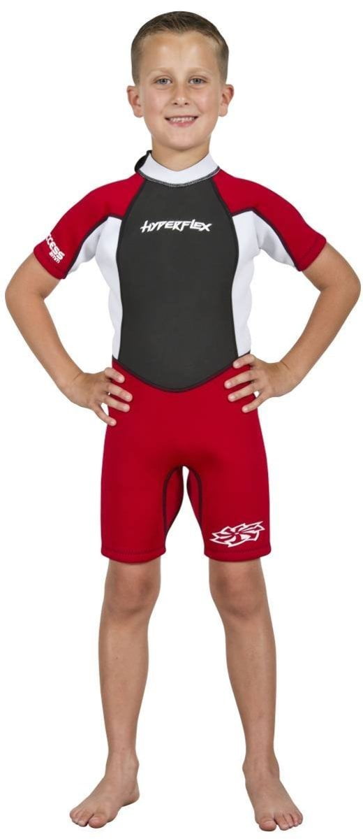 Hyperflex Unisex Access 2MM Spring Short Wetsuit, Kids, Red, 6 - Walmart.com