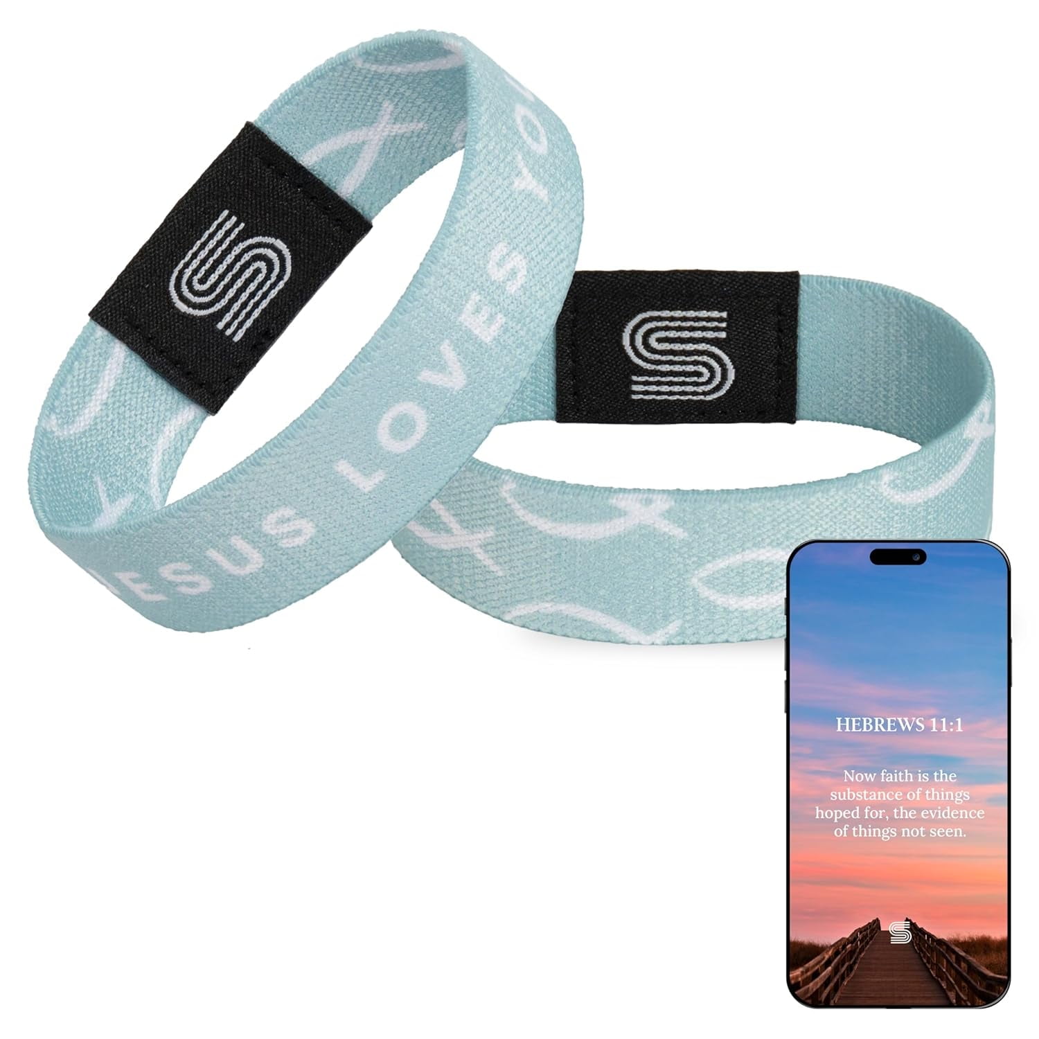Hyperi Daily Bible Verse Bracelet Scan NFC, Christian Easter Gifts ...