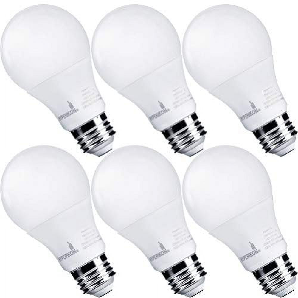 Hyperikon A19 Indoor Light Bulbs, Dimmable, Bright, 9W=60W, E26 Base ...
