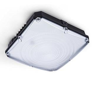 Hyperikon LED Canopy Light, Outdoor Commercial Light Fixture, Black ...
