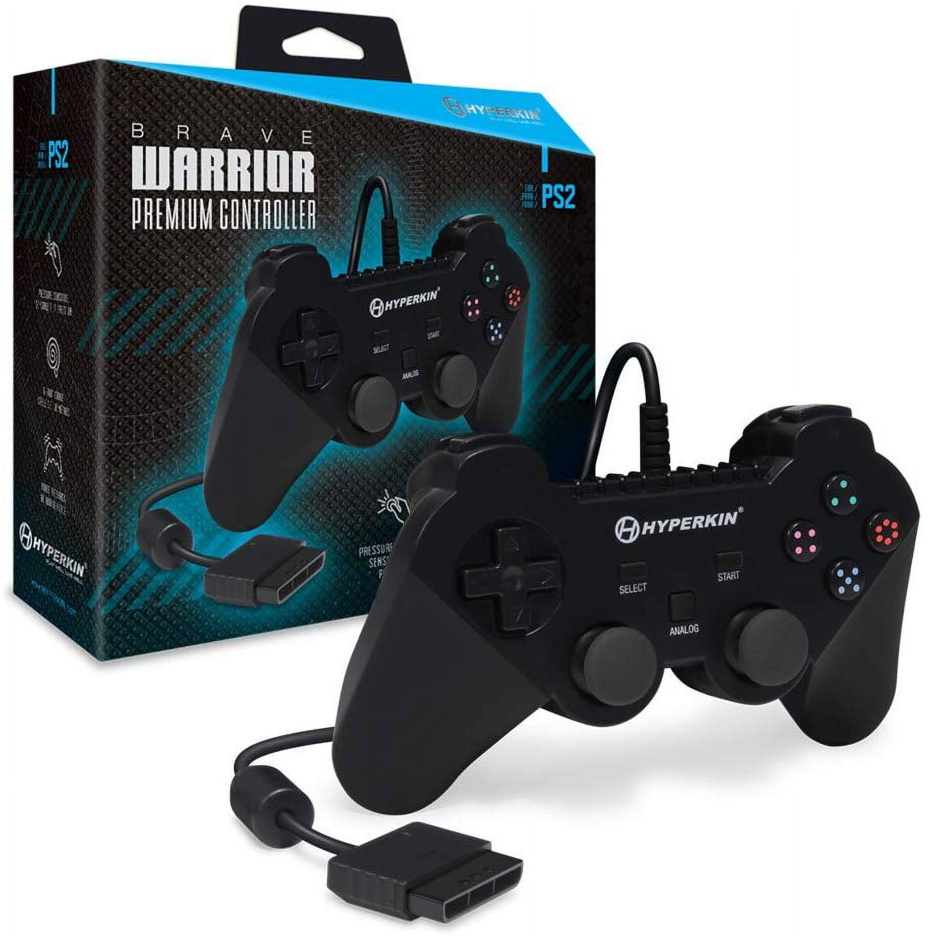 Hyperkin “Brave Warrior" Premium Controller for PS2 (Black) M07303-BK ...