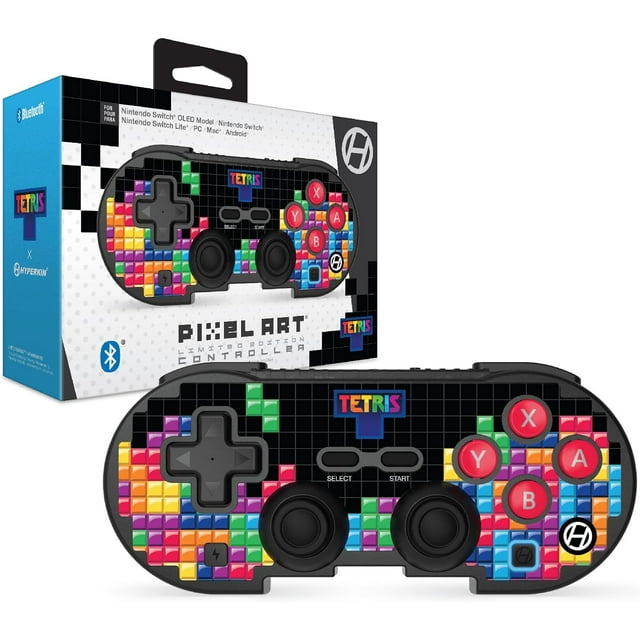 Hyperkin Limited Edition Pixel Art Bluetooth Controller Official Tetris ...
