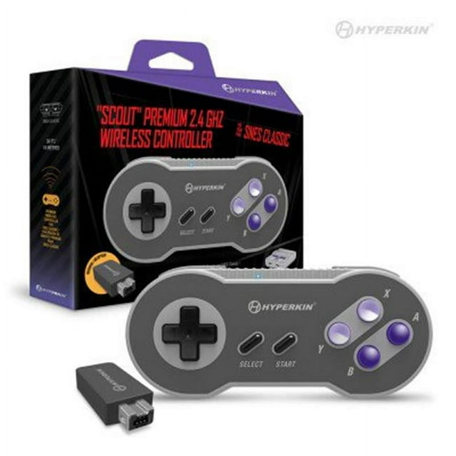 Hyperkin M07305 Scout Premium 2.4 GHz Wireless Controller for SNES Classic Edition/ NES Classic ...