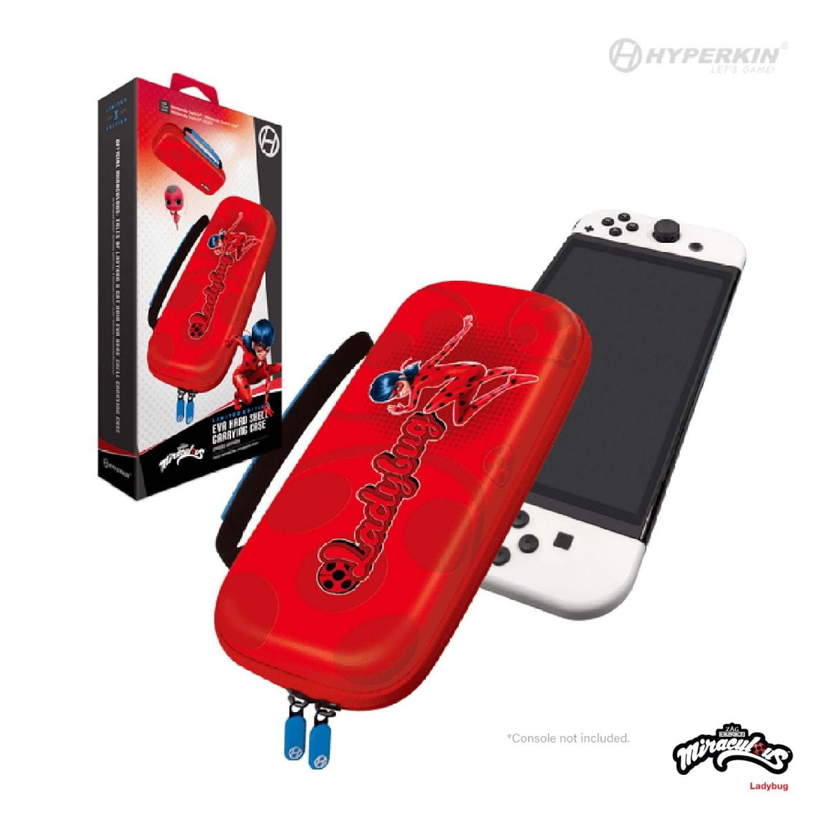 Hyperkin Official Miraculous EVA Hard Shell Carrying Case,Nintendo Switch OLED Model - Walmart.com