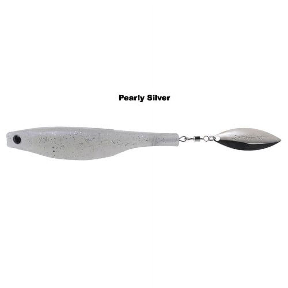 Hyperlastics HYLSDS3.5PLSS Pearly Silver 3.5" Soft Plastic Fishing Lure ...