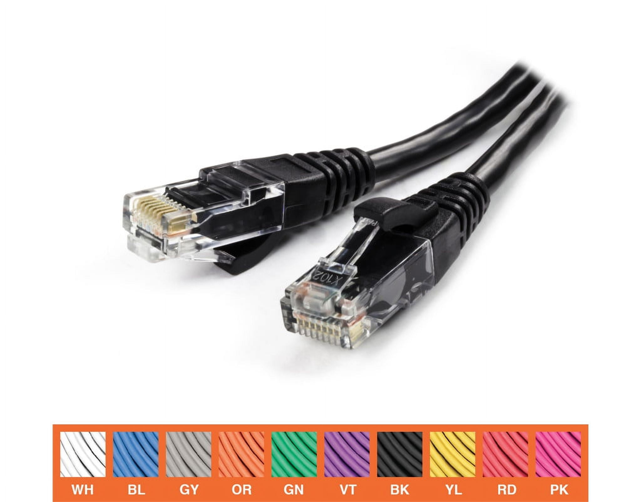 Hyperline HY-PATCHCORD-C5E-15F-BK PC LPM UTP RJ45 C5E 15F Networking ...