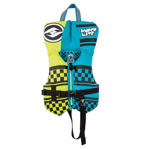 Hyperlite Toddler/Kids Indy Life Jacket Vest with Head Rest, Blue and ...