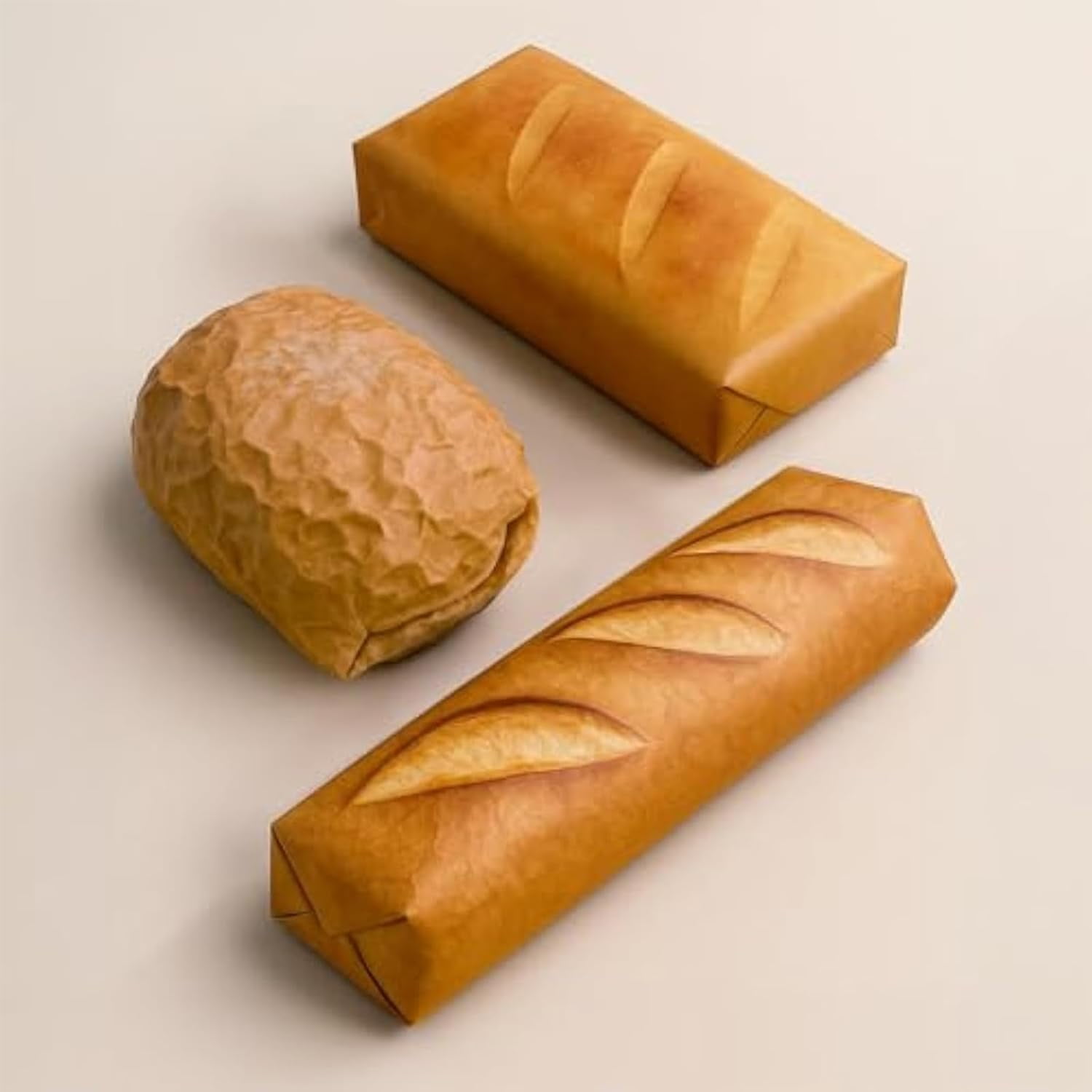 Hyperreal Bread Print Gift Wrapping Paper – Unique Rustic Kraft Paper ...