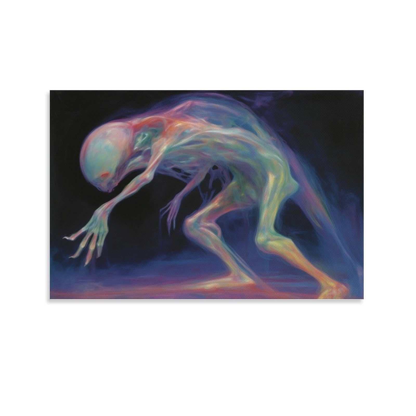 Hyperrealistic Oil Painting Of A Transparent Humanoid Canvas Art Poster ...