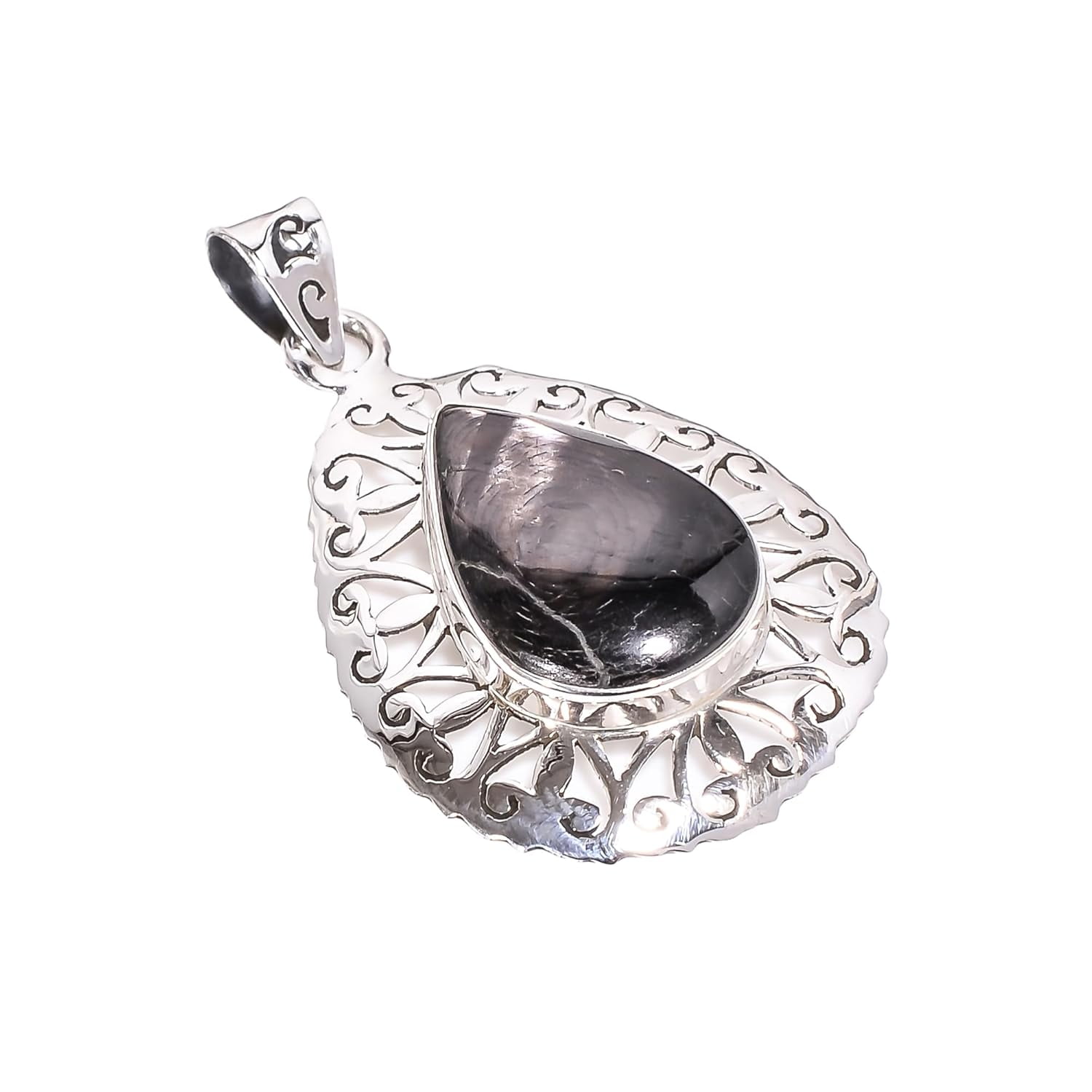 Hypersthene Gemstone 925 Sterling Silver Design Statement Pendant Gift ...