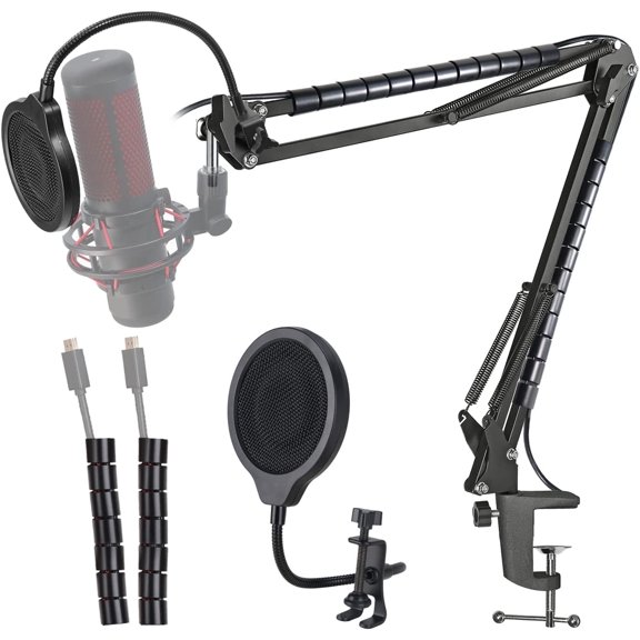 5 Core D010277WUBX White Tripod Mic Stand Floor 2 Piece Adjustable 18 ...