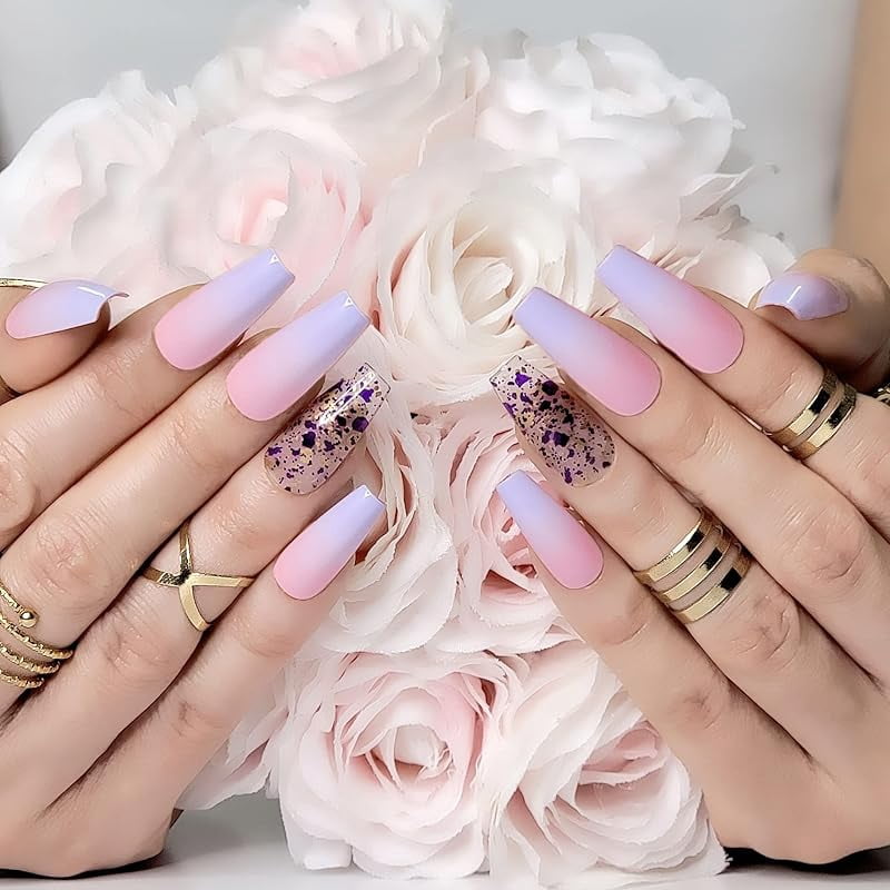 Hypnaughty 24 Pcs Santorini White Matte Luxury Coffin Press on Nails ...