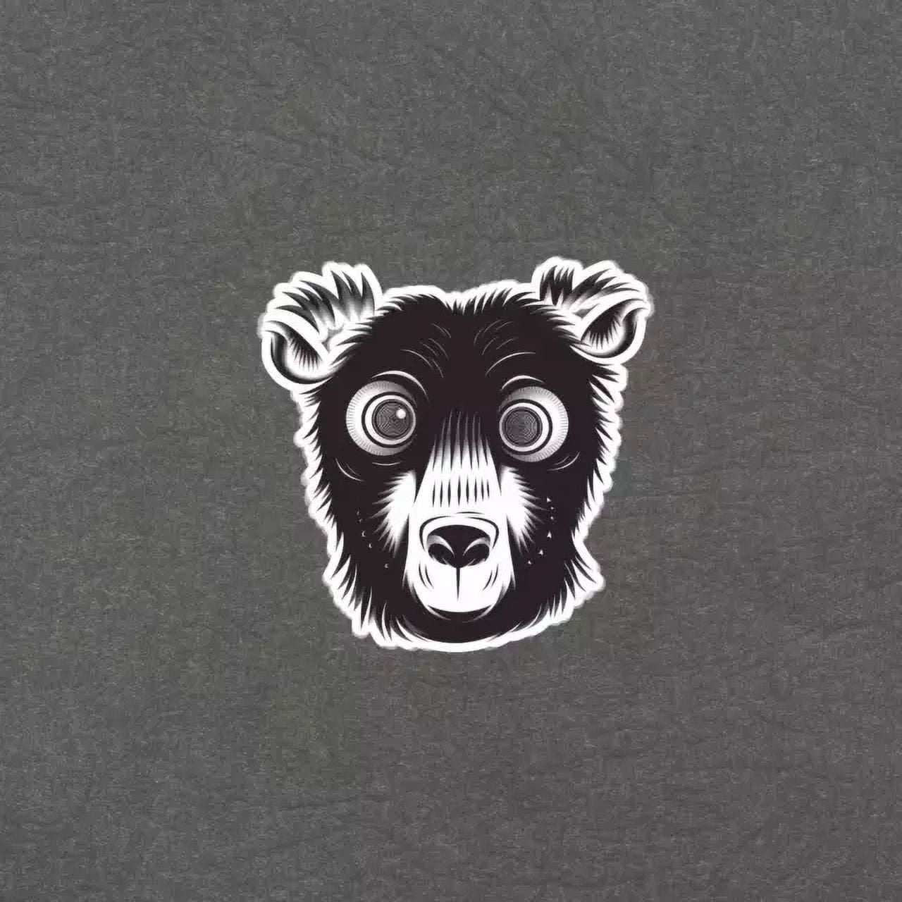 Hypnotic Black Bear Sticker - Surreal Animal Art Vinyl Decalphone Decal ...