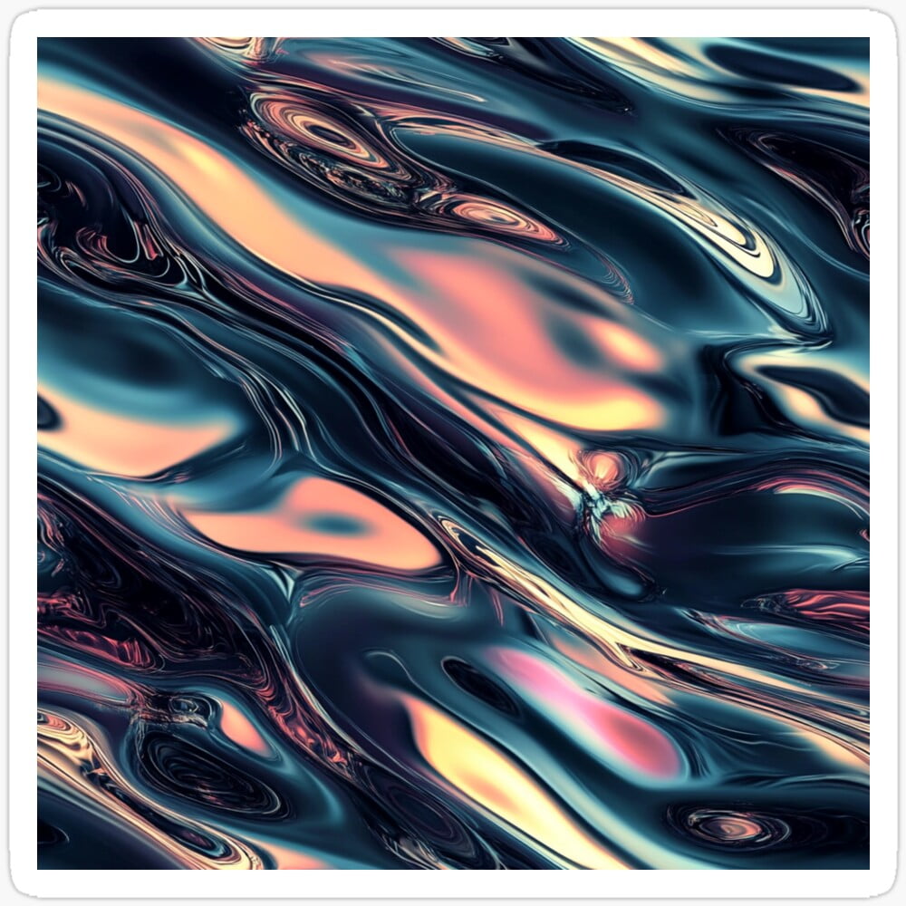 Hypnotic Silver Fluid Sticker Kir-3322 - Walmart.com