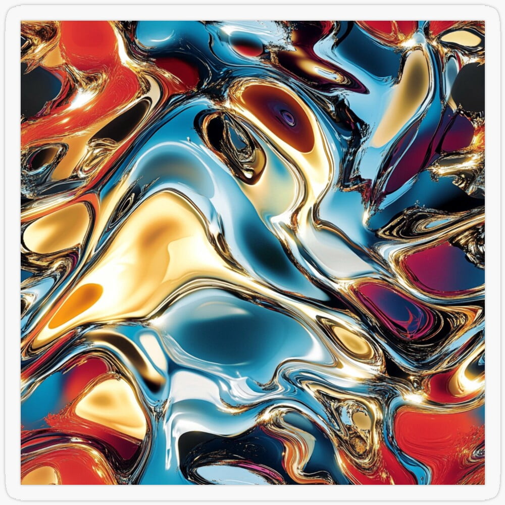 Hypnotic Silver Fluid Sticker Kir-3323 - Walmart.com