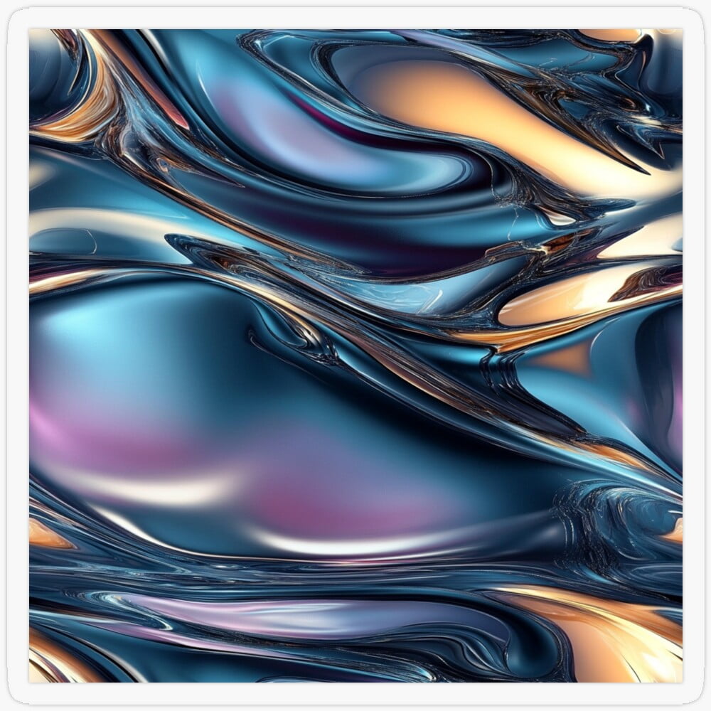 Hypnotic Silver Fluid Sticker Kir-3325 - Walmart.com