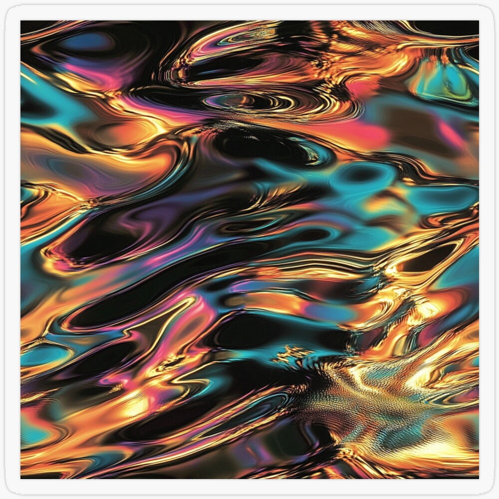 Hypnotic Silver Fluid Sticker Kir-3326 - Walmart.com