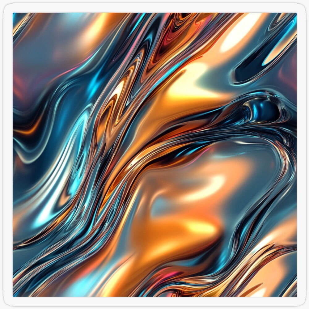 Hypnotic Silver Fluid Sticker Kir-3335 - Walmart.com