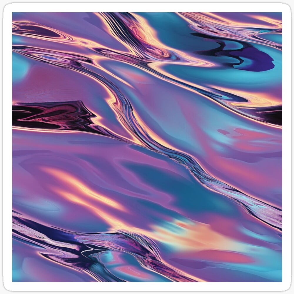 Hypnotic Silver Fluid Sticker Kir-3342 - Walmart.com