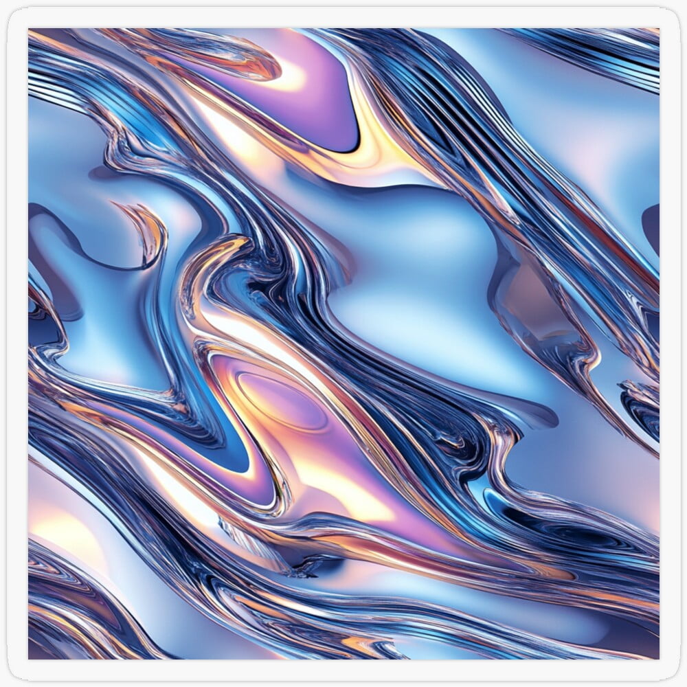 Hypnotic Silver Fluid Sticker Kir-3346 - Walmart.com