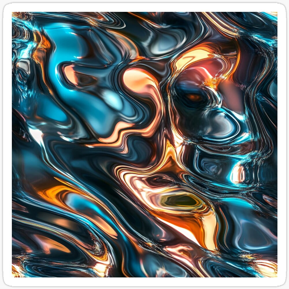 Hypnotic Silver Fluid Sticker Kir-3347 - Walmart.com