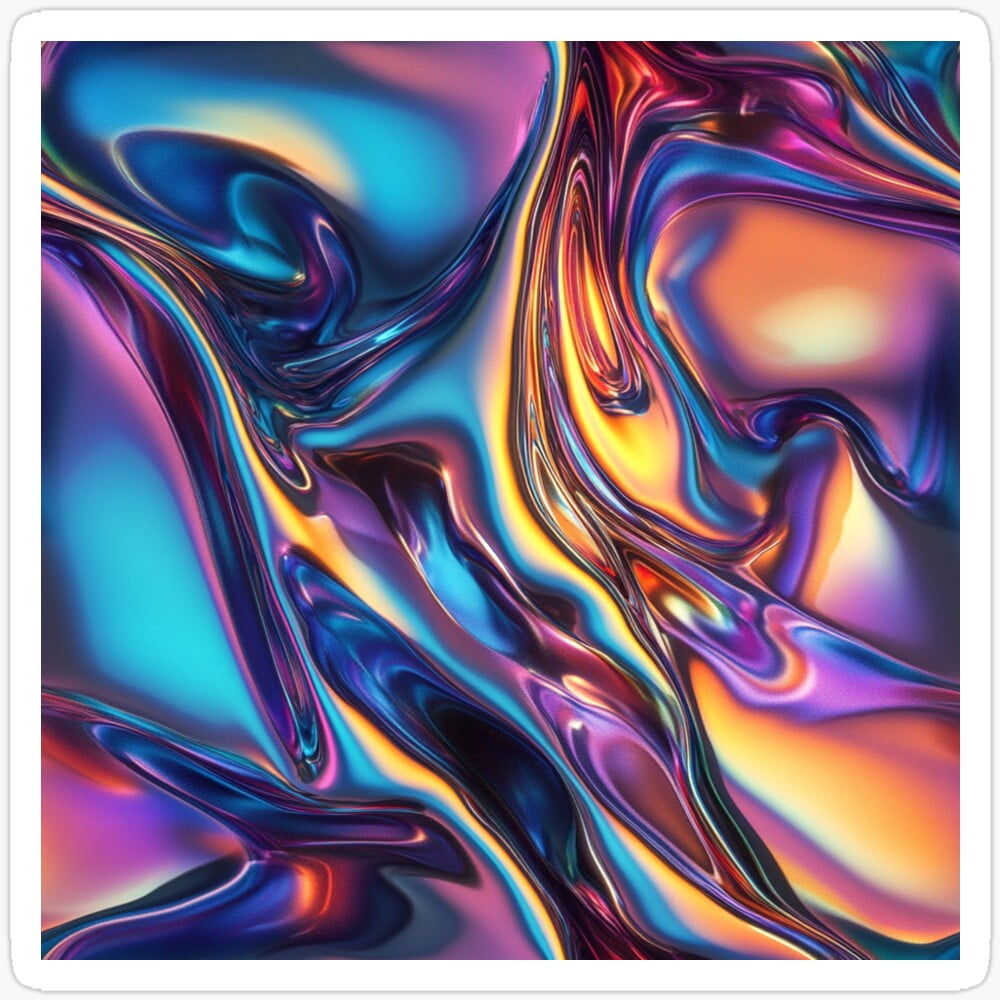 Hypnotic Silver Fluid Sticker Kir-3354 - Walmart.com