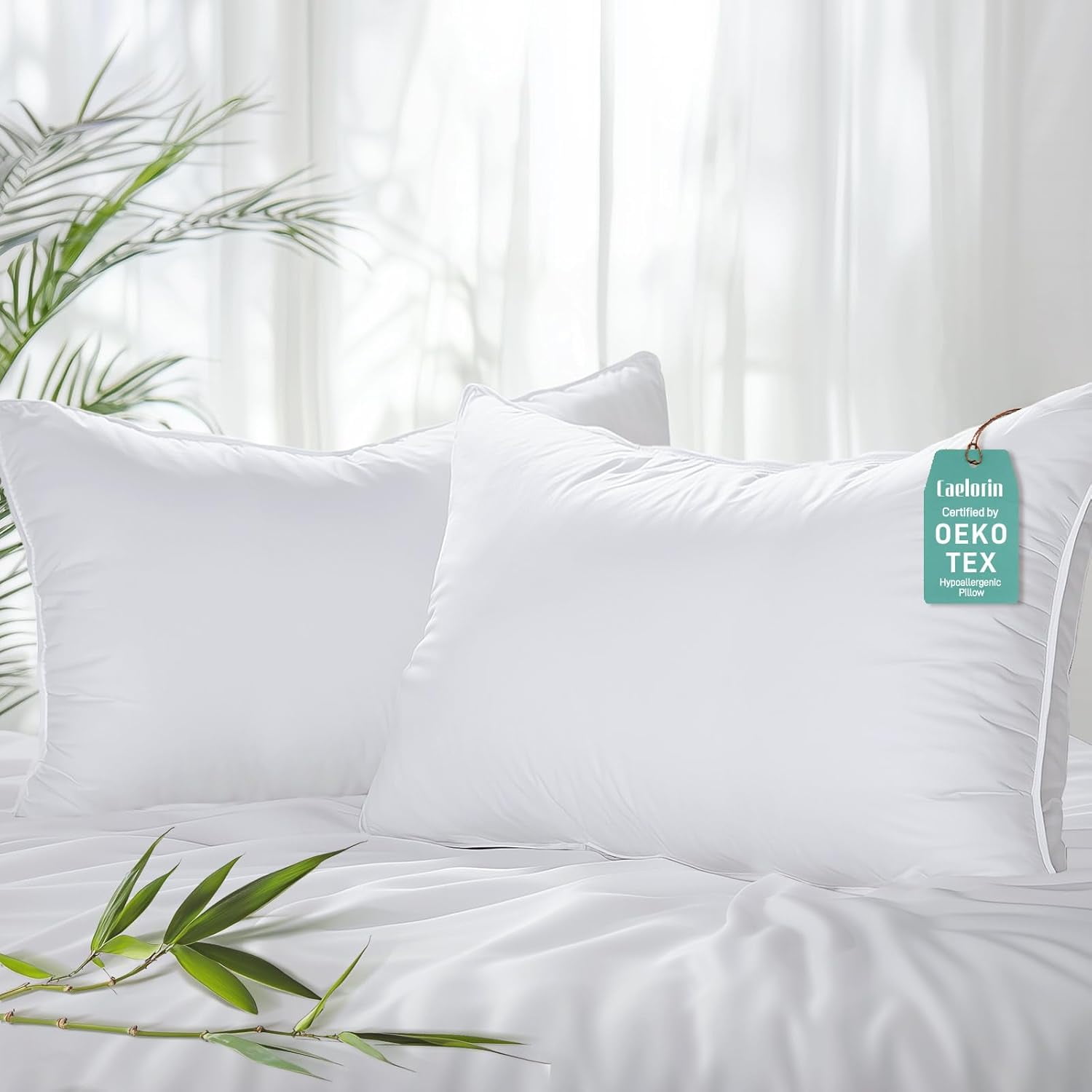 Hypoallergenic Bamboo Viscose Breathable Pillows with Down Alternative ...