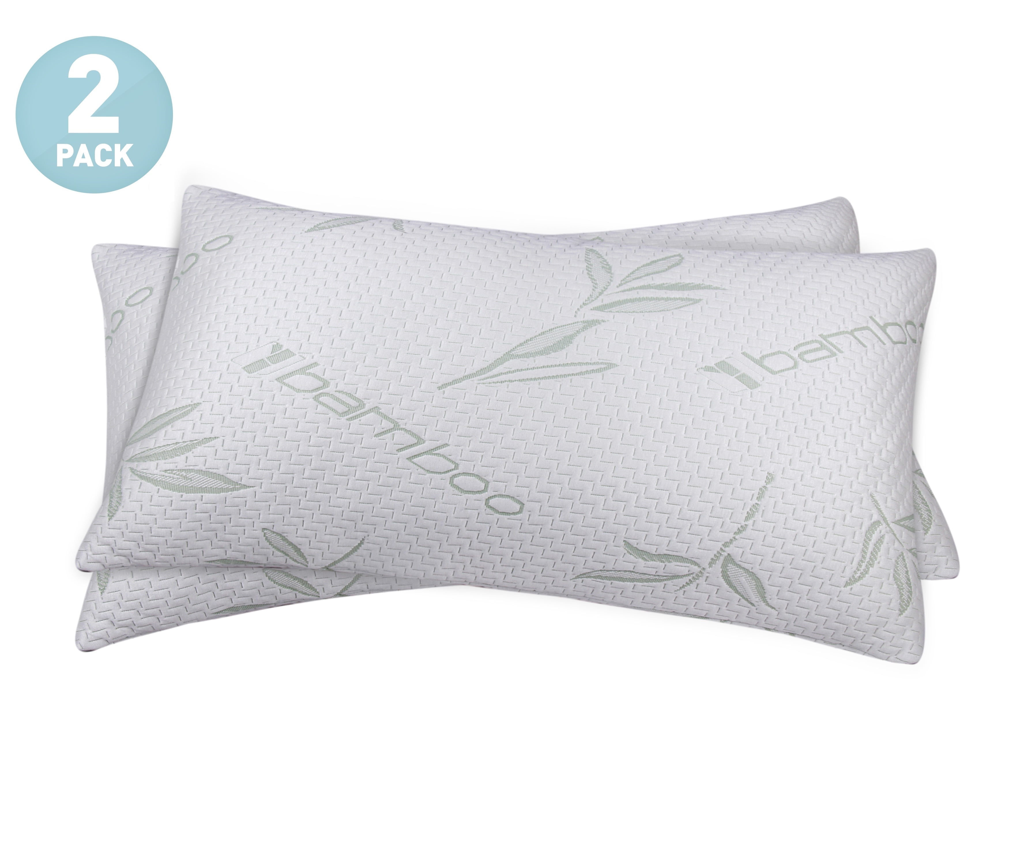 Soft Hypoallergenic Bamboo Pillows, Down Alternative Filling, King Size ...