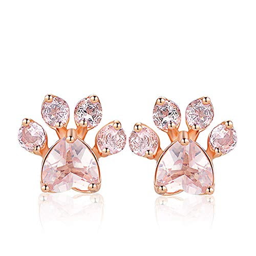 Hypoallergenic Earrings for Women, Dainty Jewelry, Paw Earring, Crystal ...