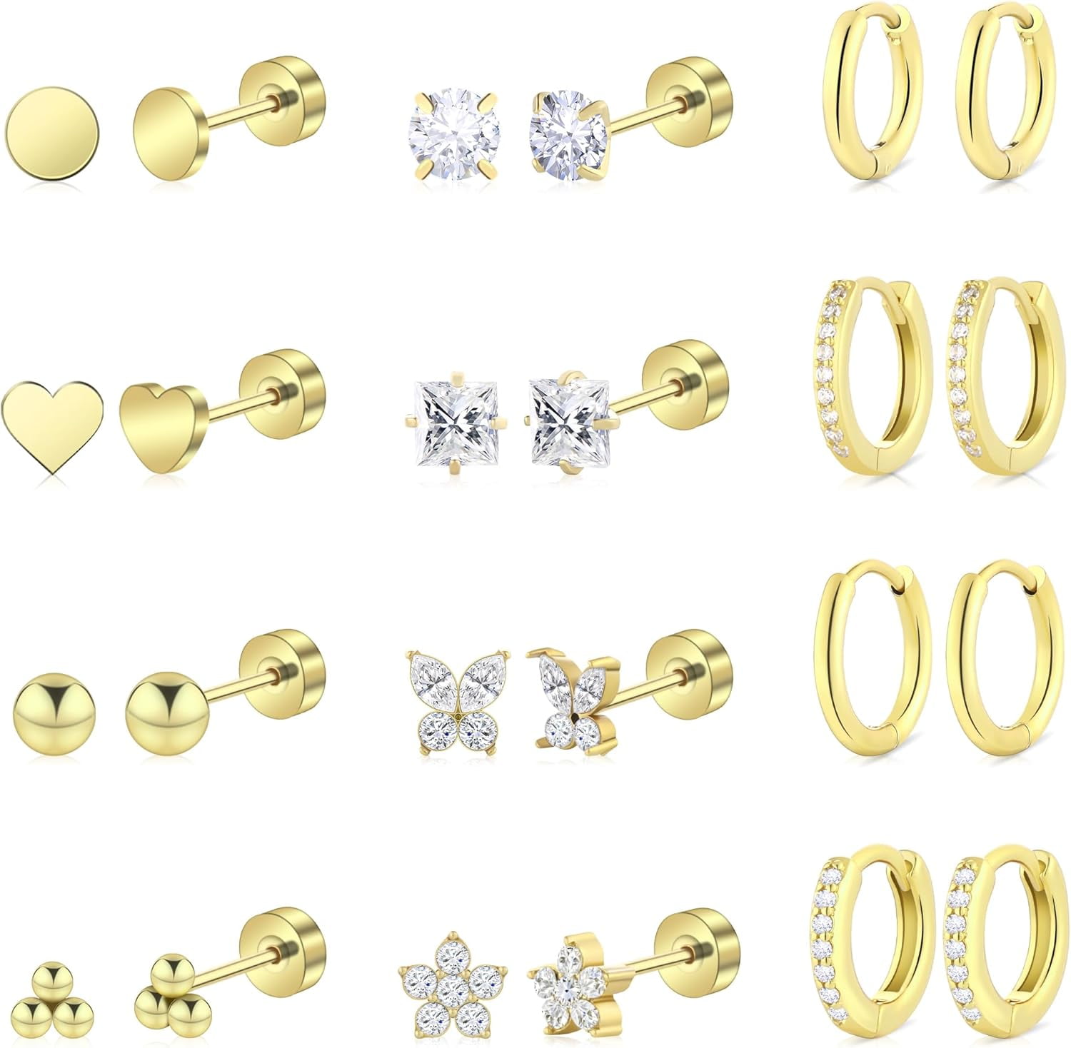 Hypoallergenic Surgical Steel Earrings for Women Men Sensitive Ears ...