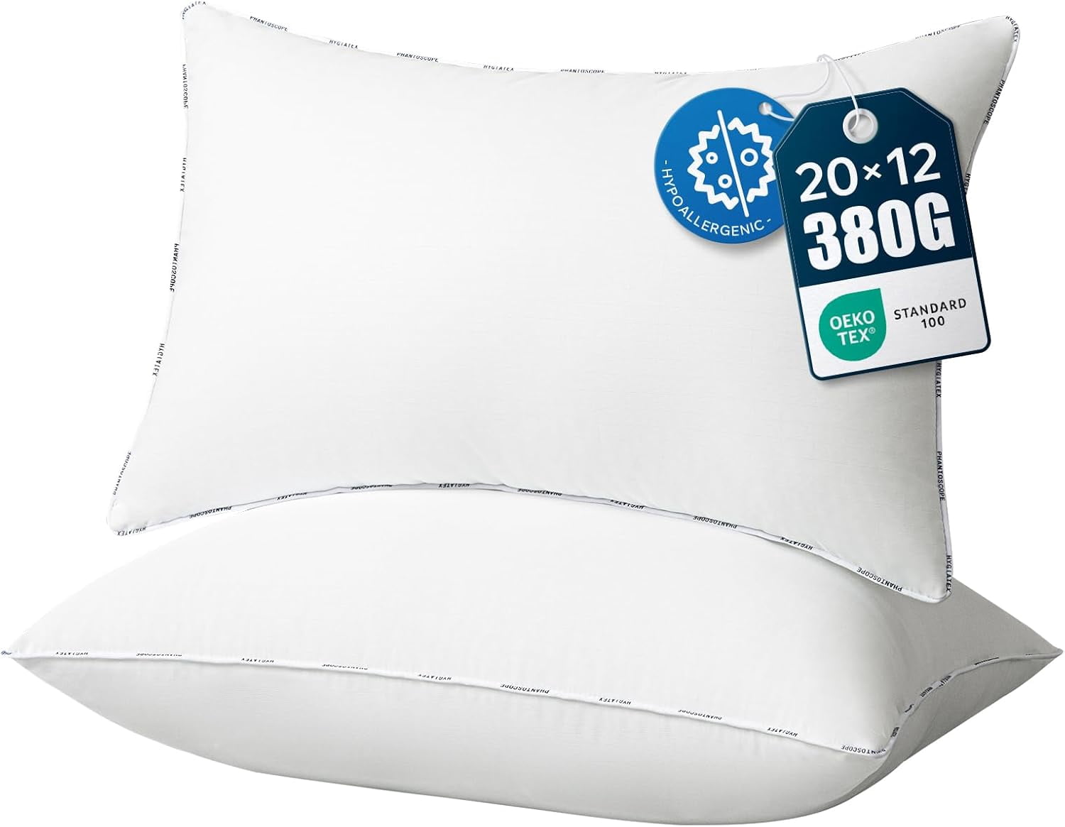 Hypoallergenic Throw Pillows Insert, 100% Virgin Fiber - Indoor Pillow ...