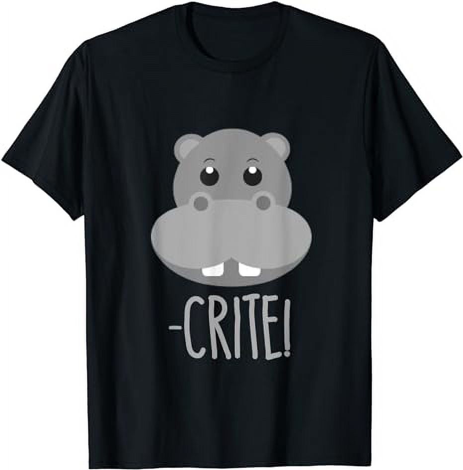 Hypocrite! - Hippo-Crite! Funny Animal Pun T-Shirt - Walmart.com