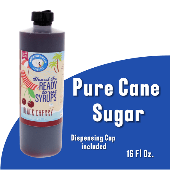 Hypothermias Black Cherry Hawaiian Snow Cone & Slushy Syrup, 16 Fl Oz ...