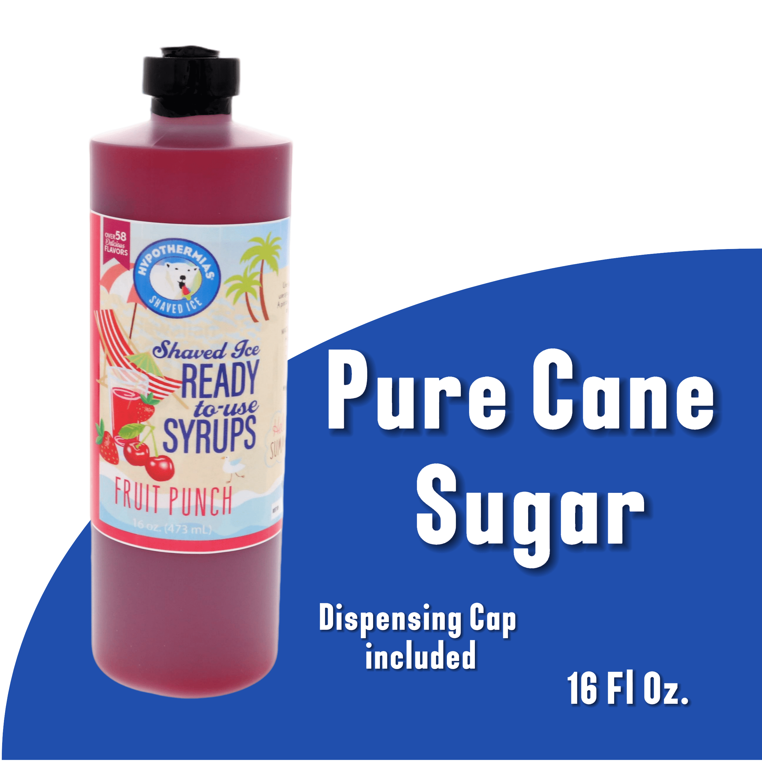 Hypothermias FRUIT PUNCH (16 Fl Oz) Handcrafted Hawaiian Snow Cones ...